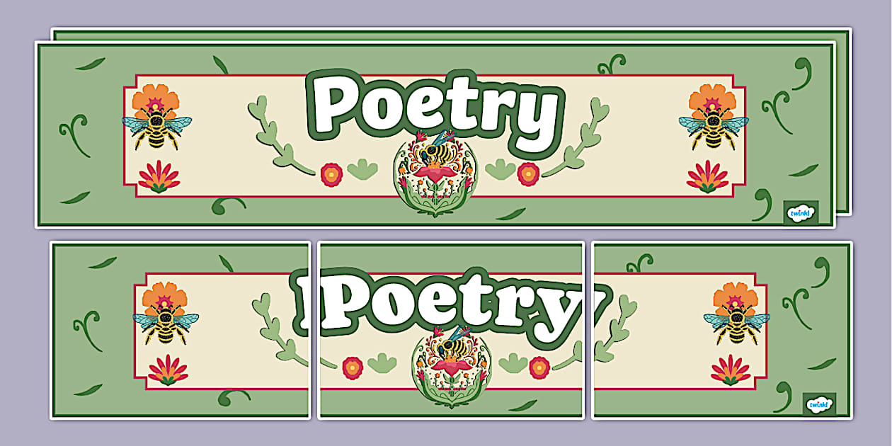 Bee-Themed Poetry Display Banner (teacher made) - Twinkl