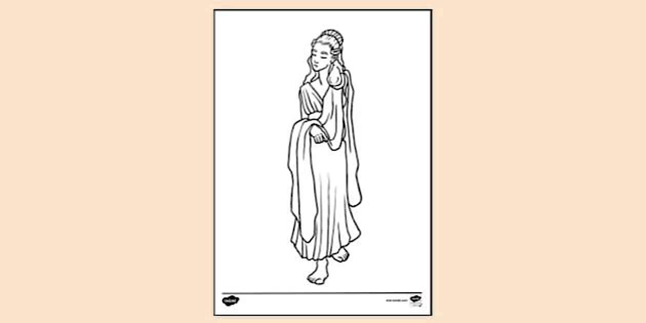 Rhea Silvia Colouring Sheet - Teaching Resources - Twinkl