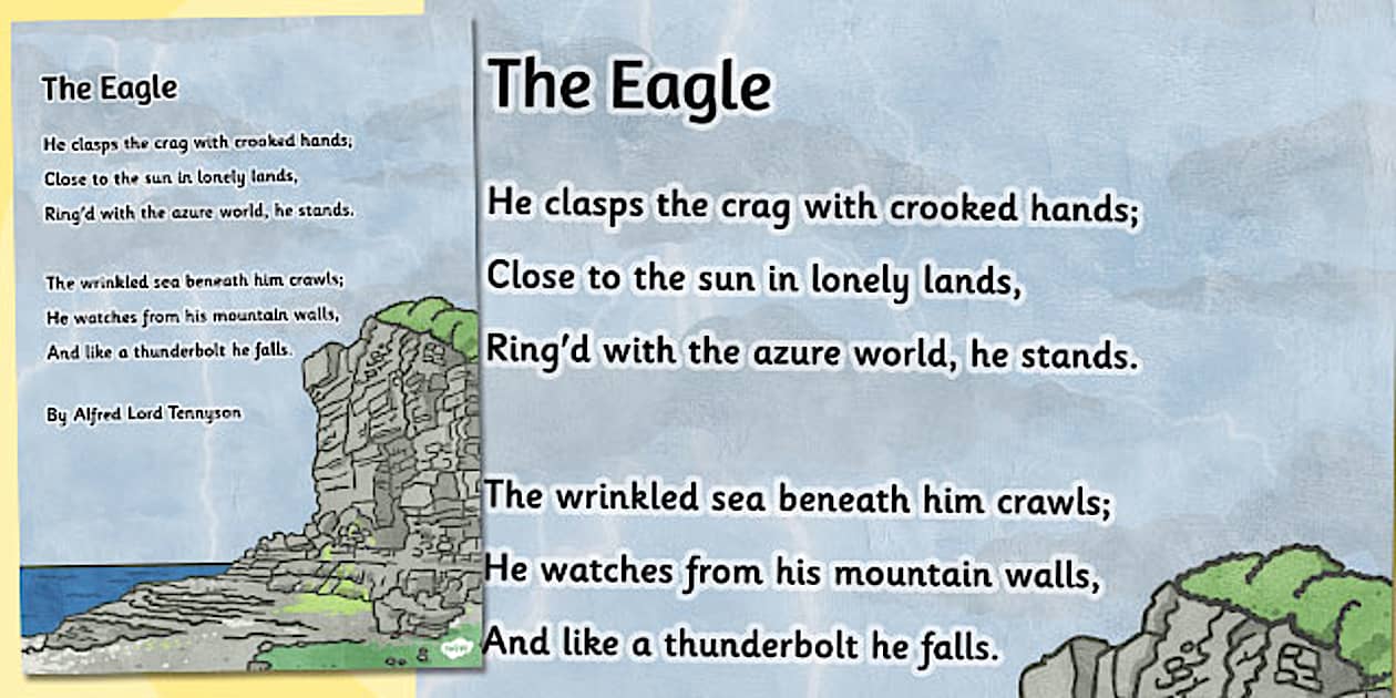 The Eagle' by Alfred Lord Tennyson Poem Poster - Twinkl