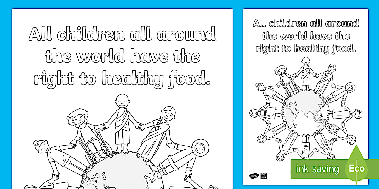 EYFS All Children Have the Right Colouring Page - EY/KS1 Unicef