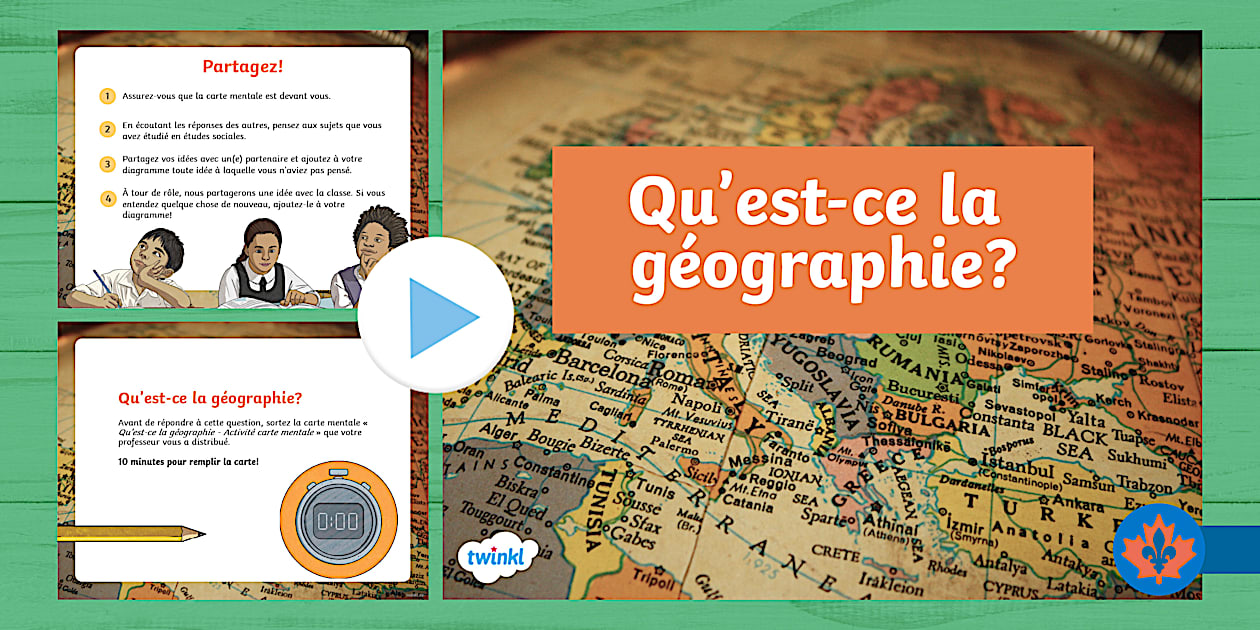 * NEW * What is Geography? PowerPoint French - Twinkl