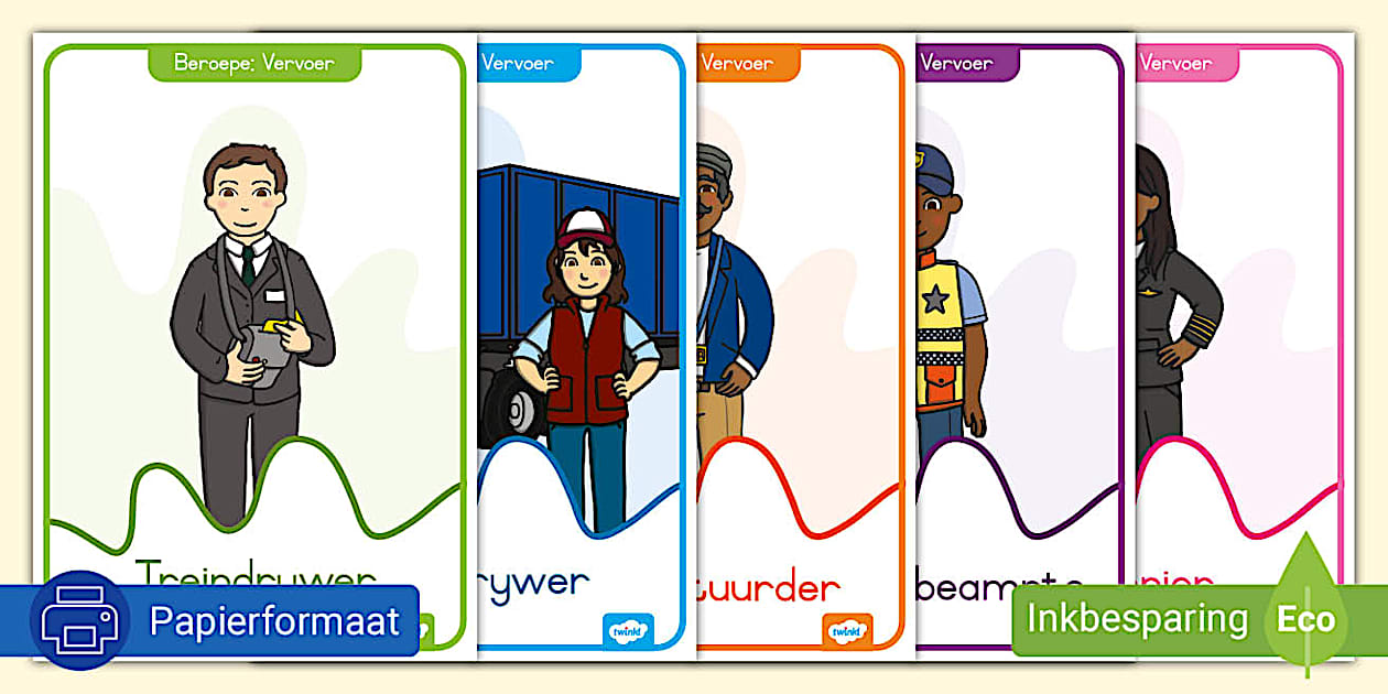 Beroepe: Vervoer Vertoonplakkate (Teacher-Made) - Twinkl