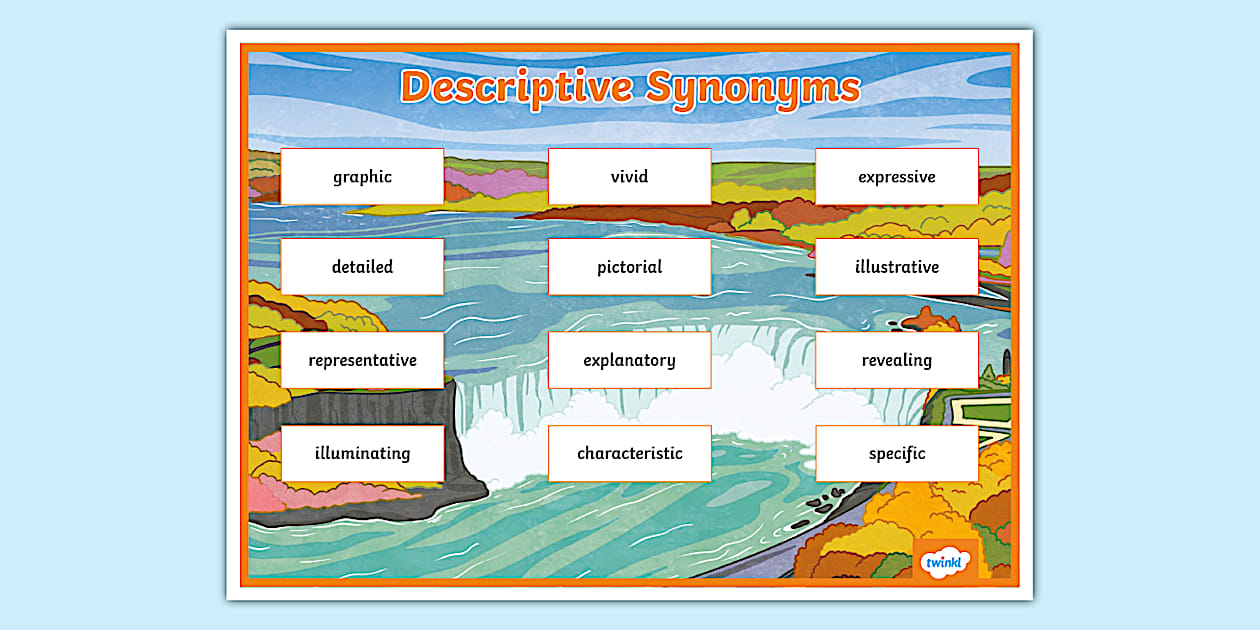 Descriptive Synonyms Word Mat (teacher made) - Twinkl