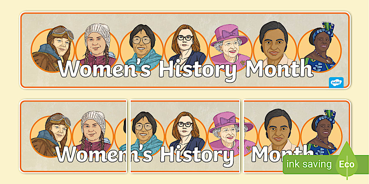 Women's History Month Banner (teacher made) - Twinkl