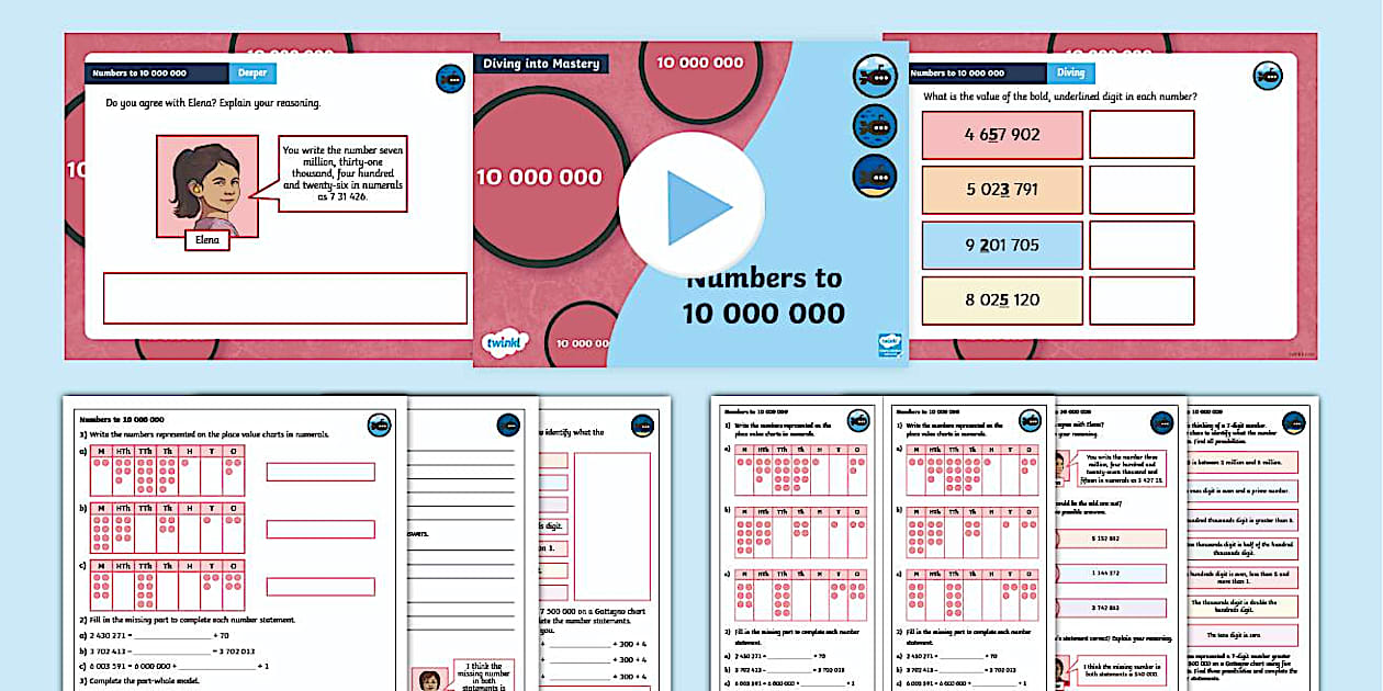 Year 6 DiM: Step 2 Numbers to 10 000 000 Teaching Pack