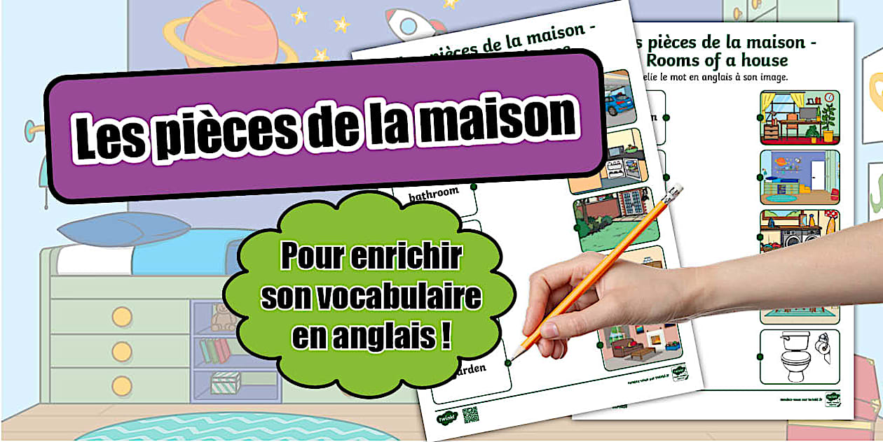 Activité de paires : Les pièces de la maison - Anglais LV