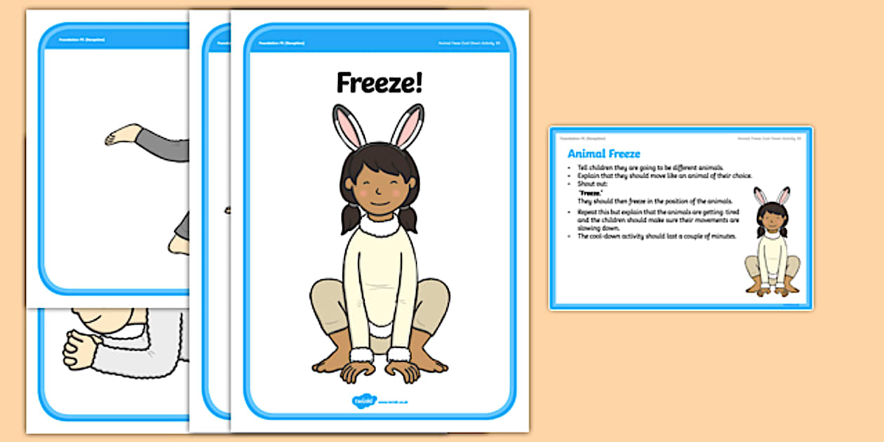Animal Freeze Cool-Down Activity Card (teacher made)