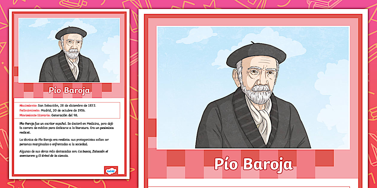 Póster informativo: Pío Baroja
