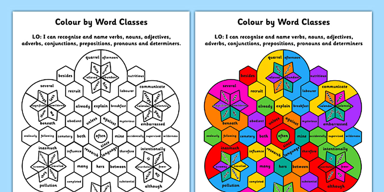 Colour by Grammar (teacher made) - Twinkl