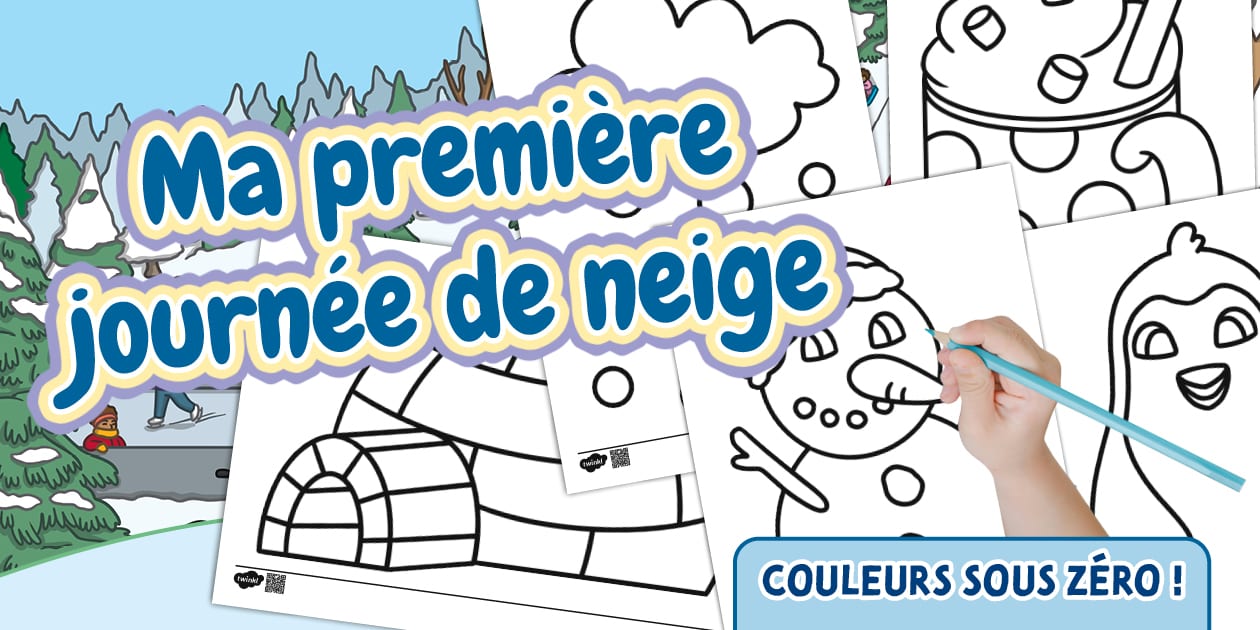 Coloriages : Ma première journée de neige