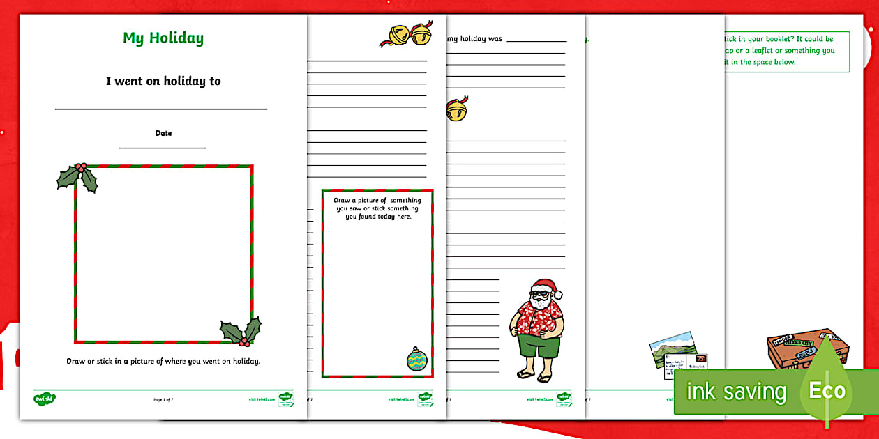 My Christmas Holiday Booklet (teacher made) - Twinkl