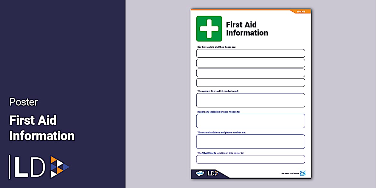 First Aid Information Poster (Teacher-Made) - Twinkl