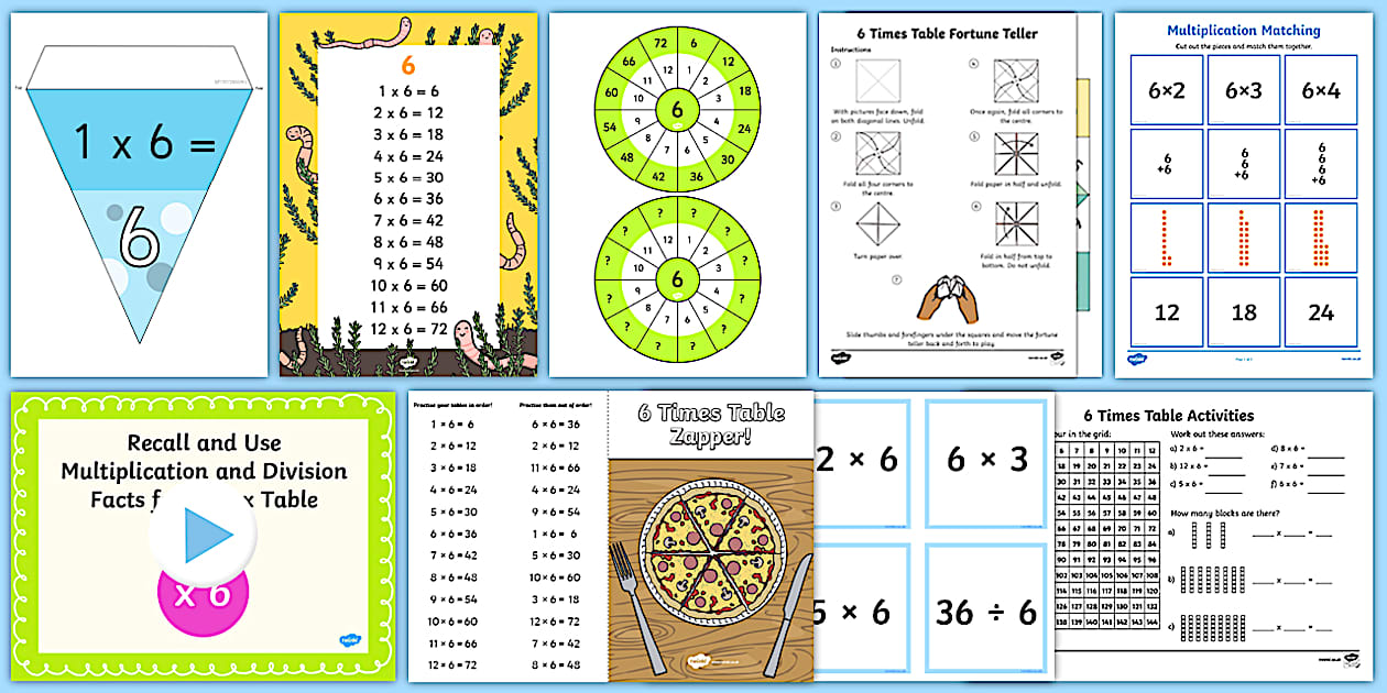 6 Times Tables (teacher made) - Twinkl