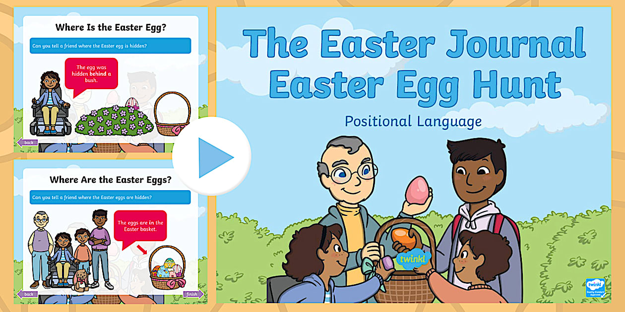 The Easter Journal Positional Language Interactive Game EYFS