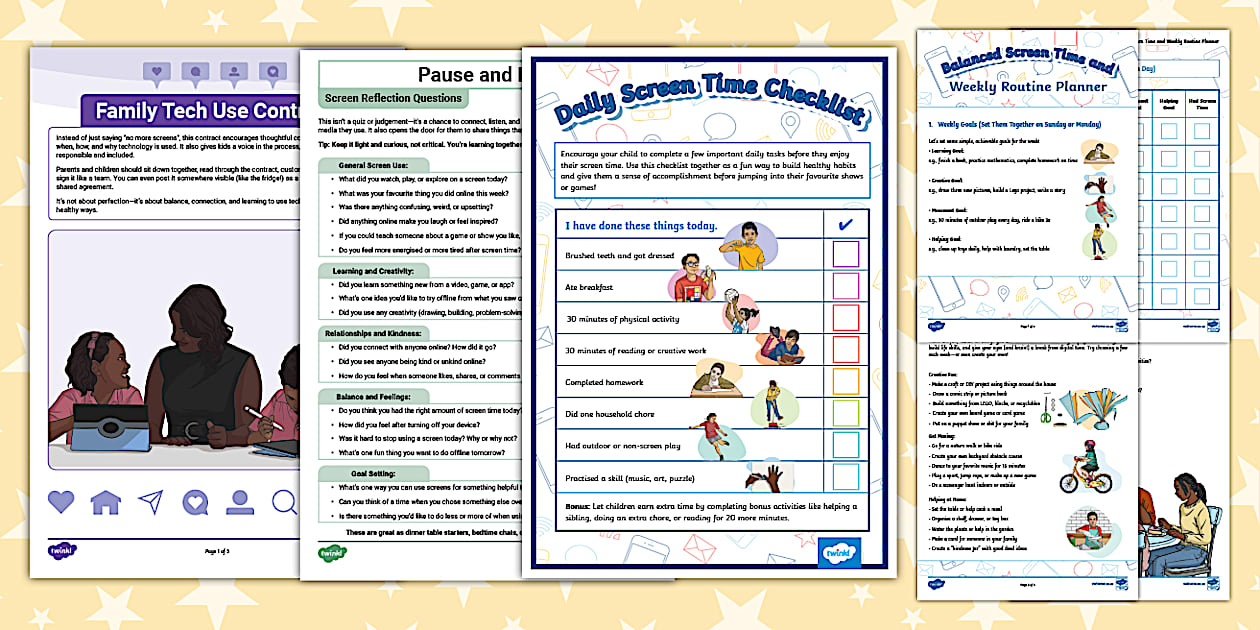 Screen Time & Routines - Parent Tips and Toolkits Resource Pack