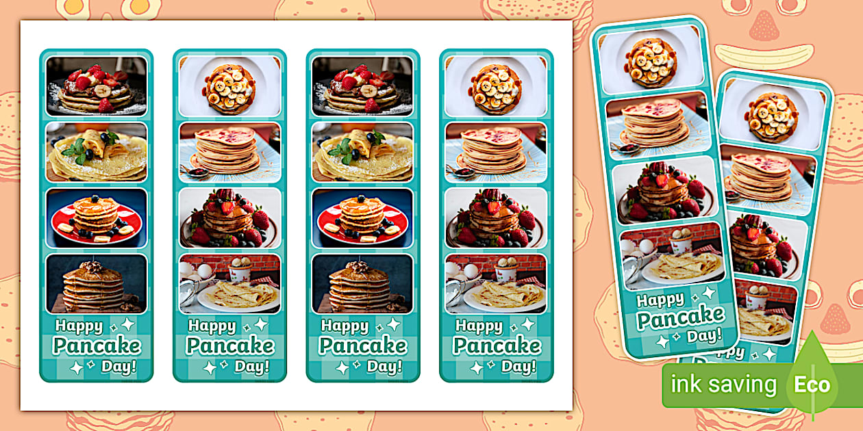 Pancake Day Photo Strip Bookmarks