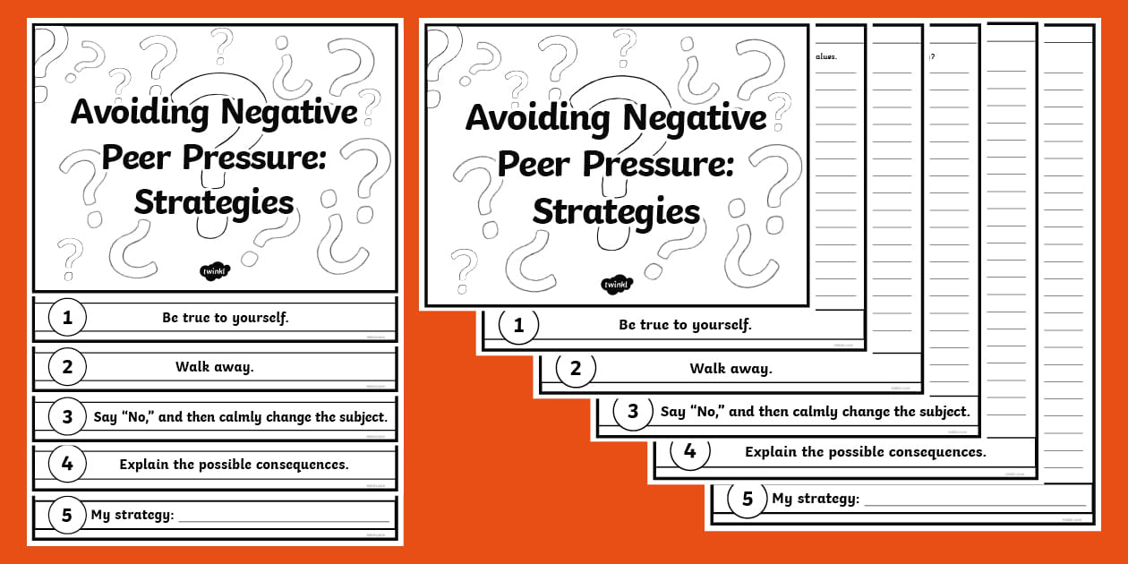 Avoiding Negative Peer Pressure: Strategies Flipbook