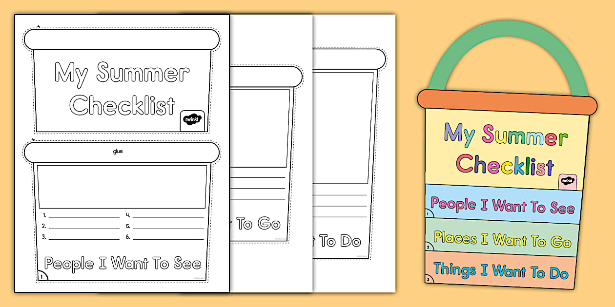 Create Your Own Fun Summer Activities Checklist - Twinkl
