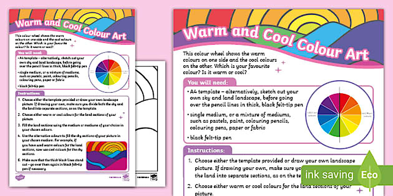 Warm and Cool Colours Art Activity Instructions - Twinkl