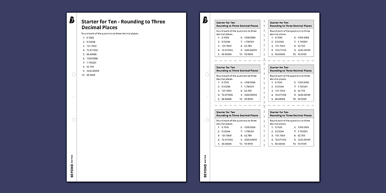 👉 Rounding to 3 Decimal Places: Lesson Starter | KS3 Maths