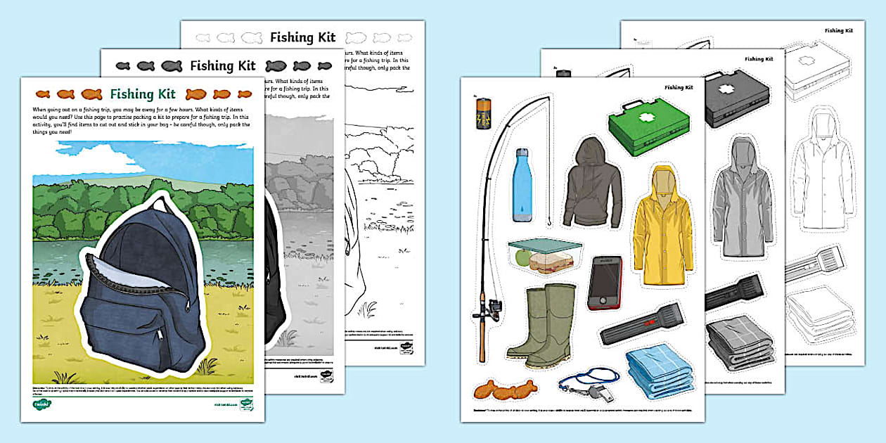 Fishing Kit Worksheet - Twinkl Cutting Activity - Twinkl