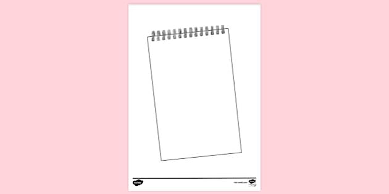 Notepad Paper Colouring Sheets | Colouring Pages - Twinkl