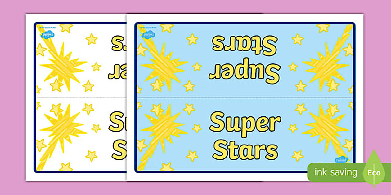 👉 Super Stars Group Table Signs