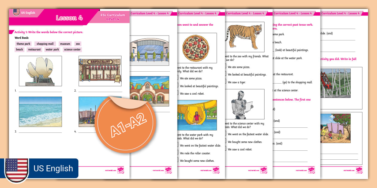 ESL Curriculum US-English Level 4, Lesson 4 Activity Sheet