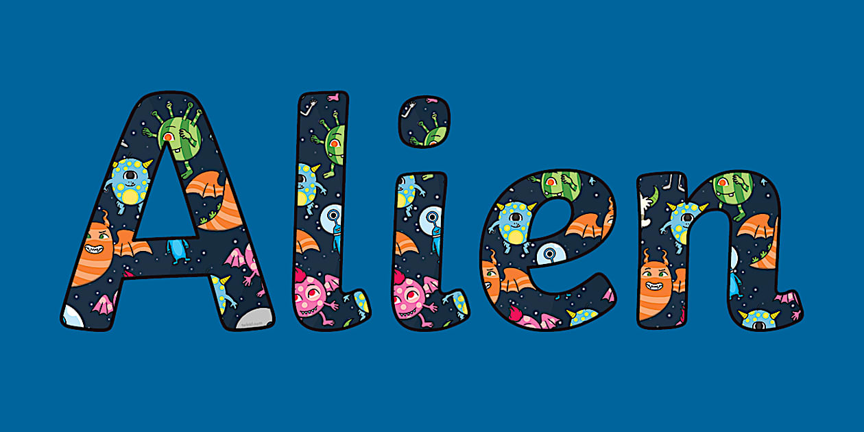 Alien Font Display Lettering (Teacher-Made) - Twinkl