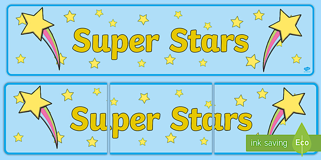 👉 Super Stars Display Banner (teacher made) - Twinkl