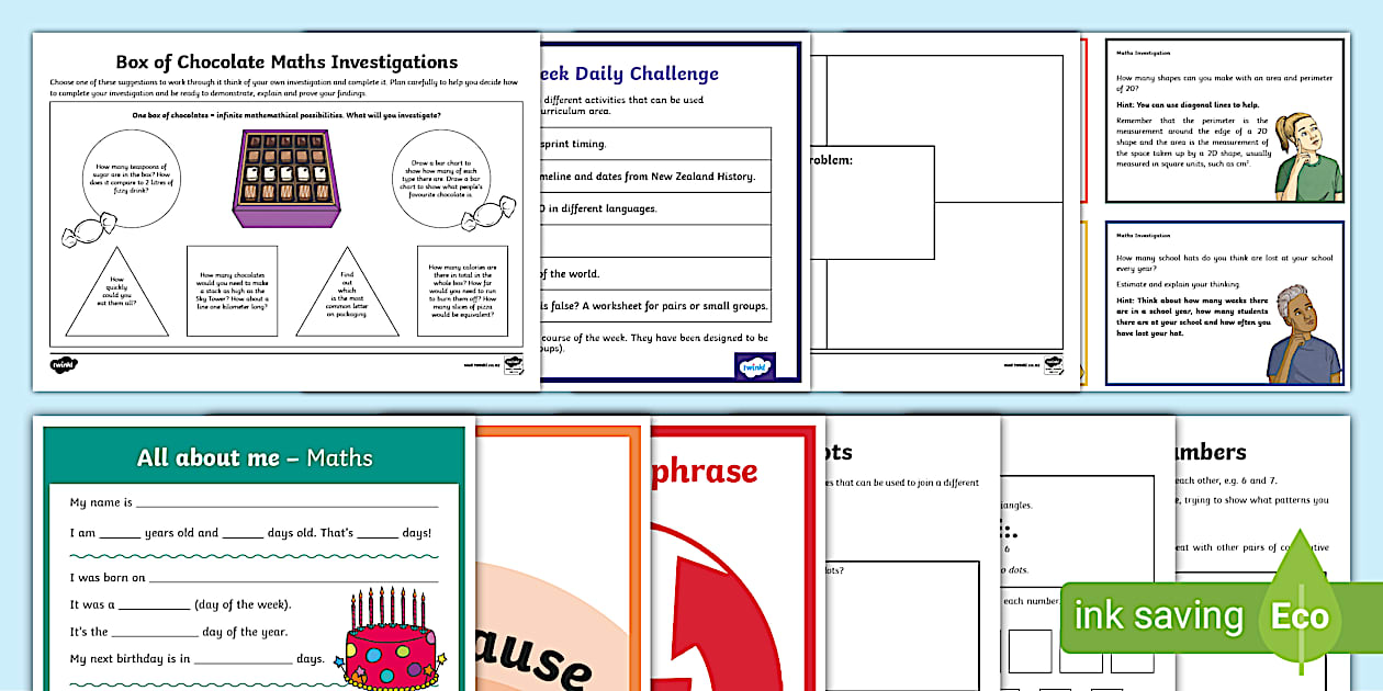 NZ Maths Week Pack - Years 5-6 - Twinkl NZ (Teacher-Made)