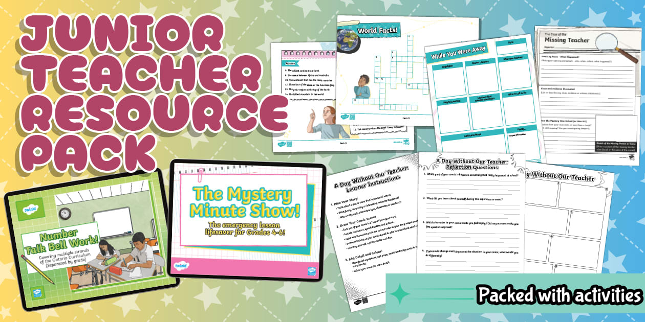Junior Supply Teacher Pack