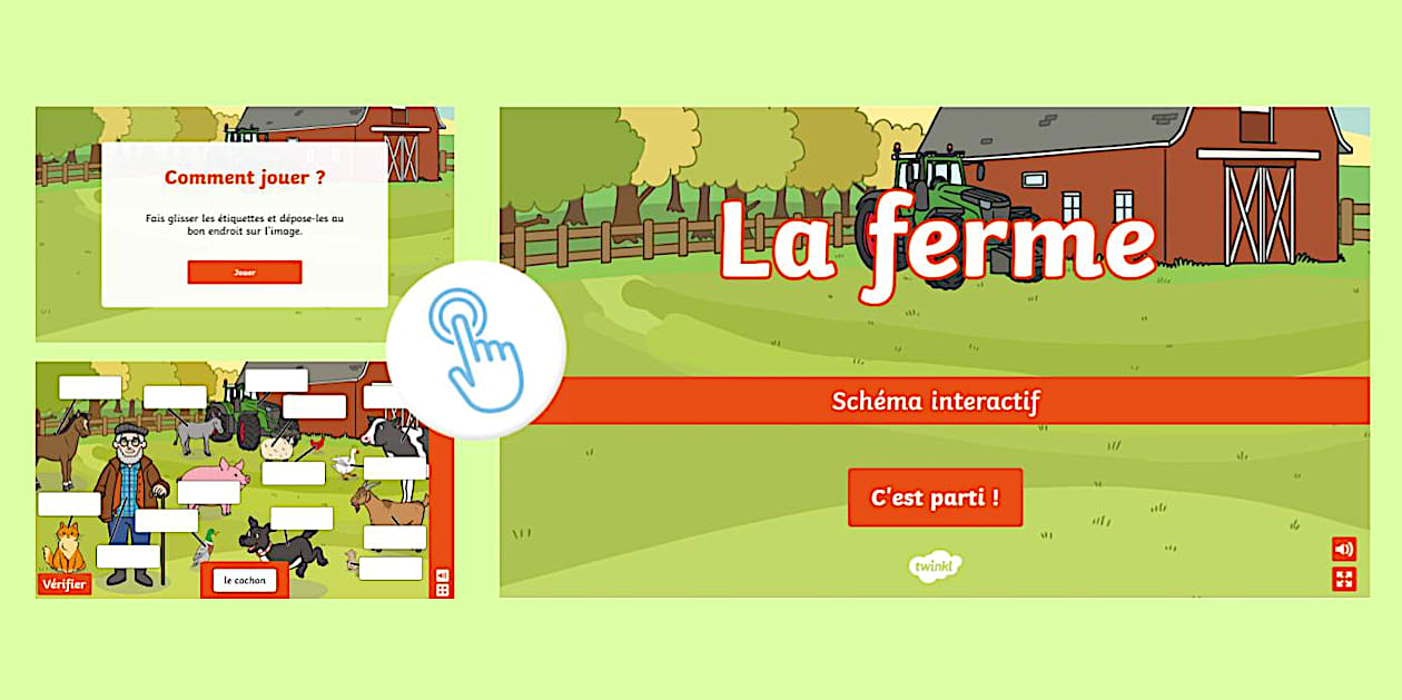 Schéma interactif sur la ferme (professor feito) - Twinkl
