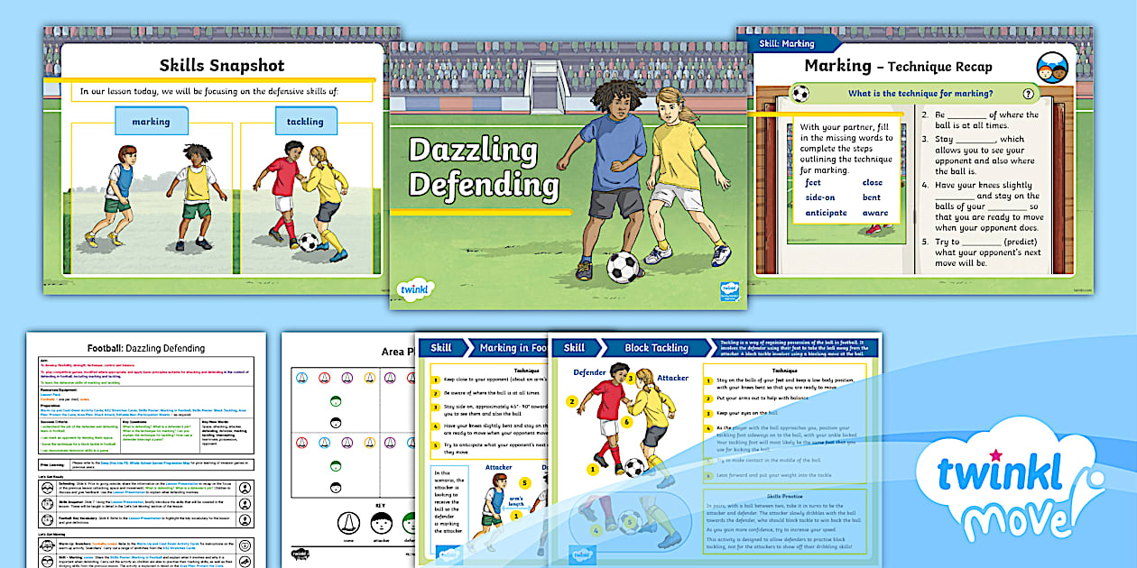 Dazzling Defending Lesson Plan I Year 3 Football I Move PE
