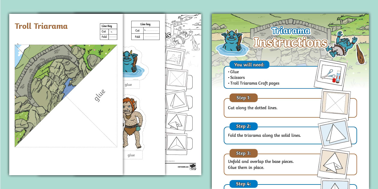 Troll Triarama Craft - Twinkl Craft (teacher made) - Twinkl