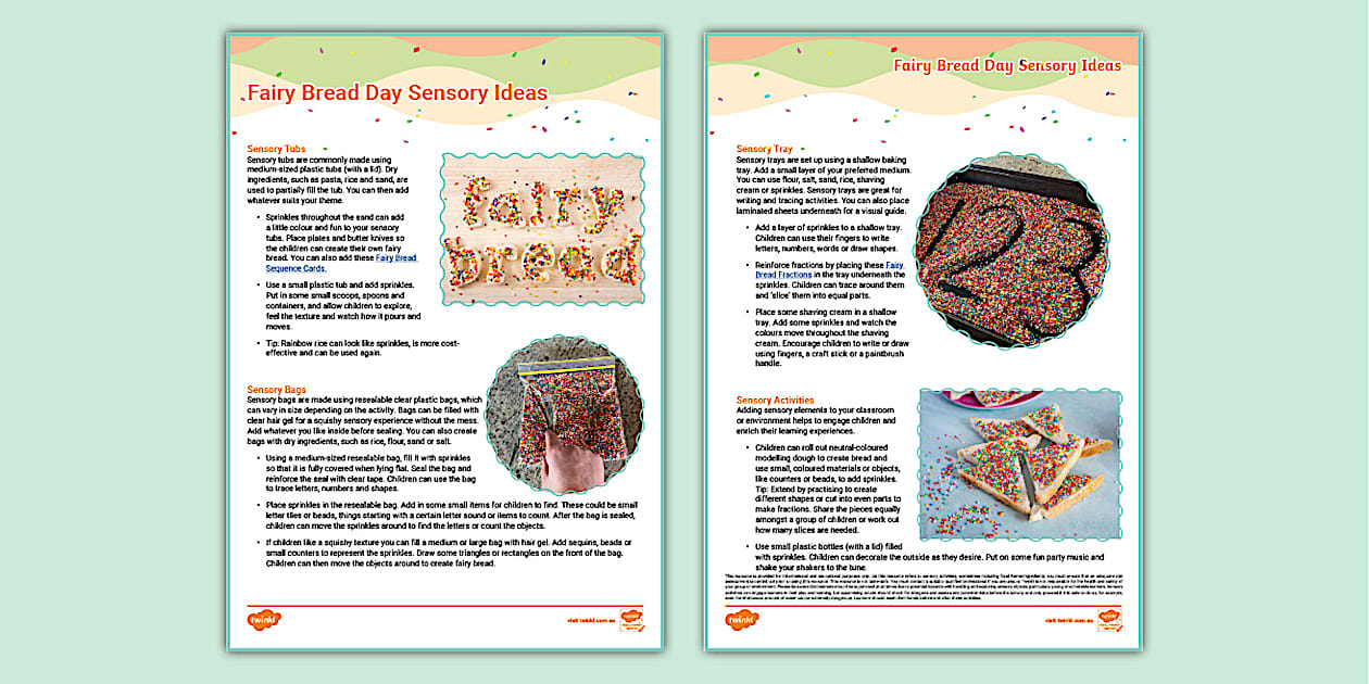 Fairy Bread Sensory Ideas -Twinkl