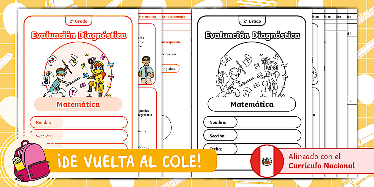 Evaluación diagnóstica de matemática para segundo grado