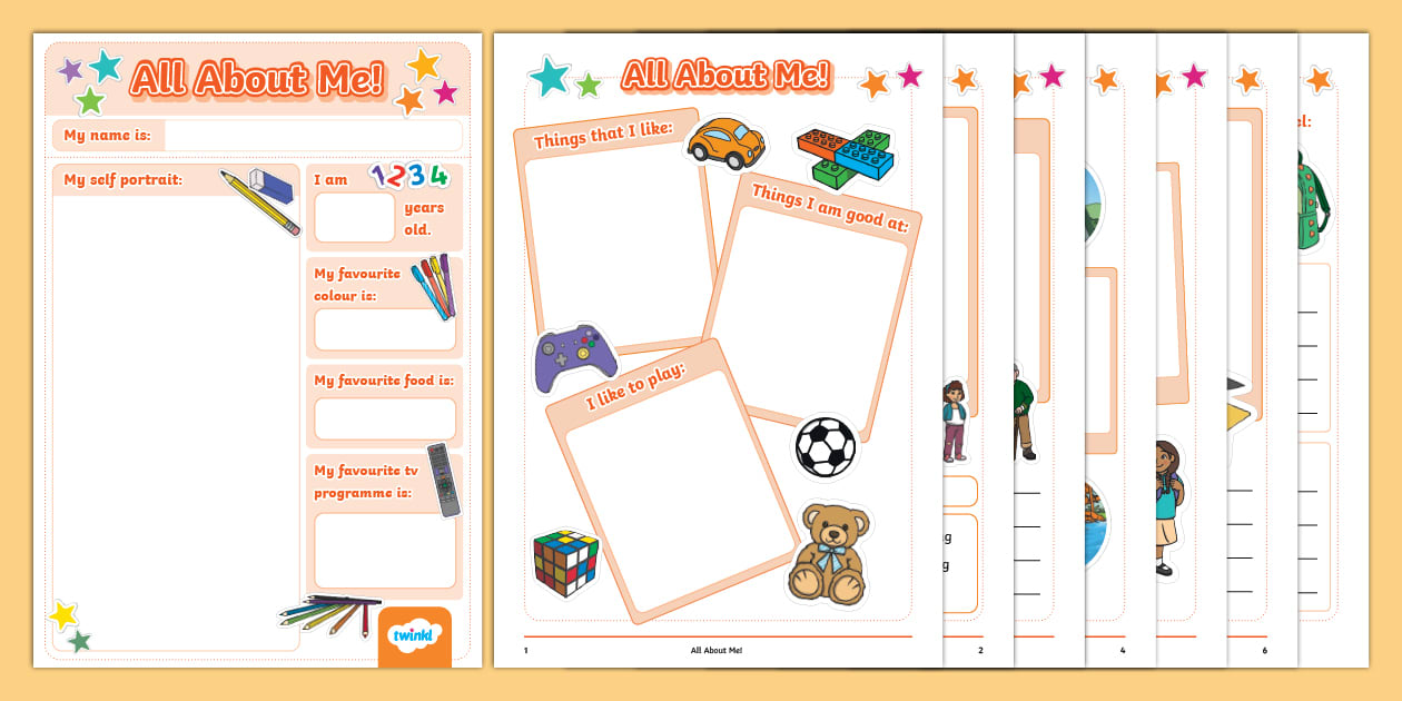 All About Me Activity Book: New School Year Kids' Booklet