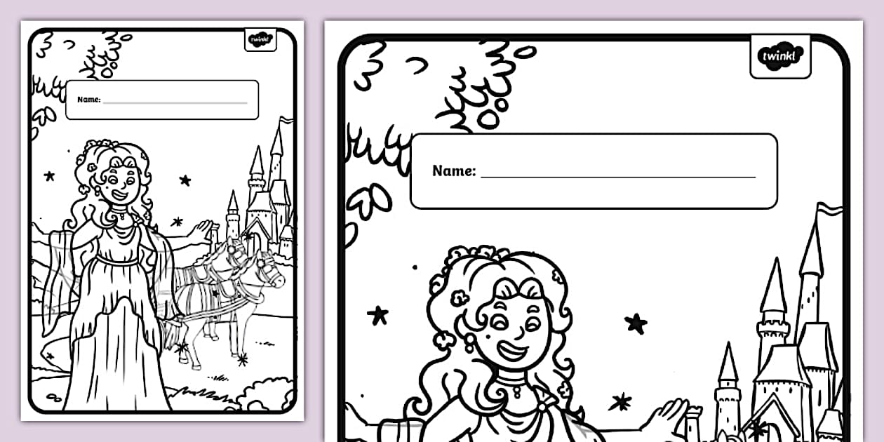 Princess Colouring Book Cover | Twinkl Colouring