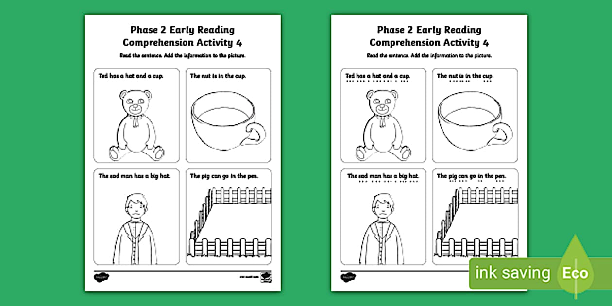 Phase 2 EYFS Reading Comprehension Activity 4 (teacher made)