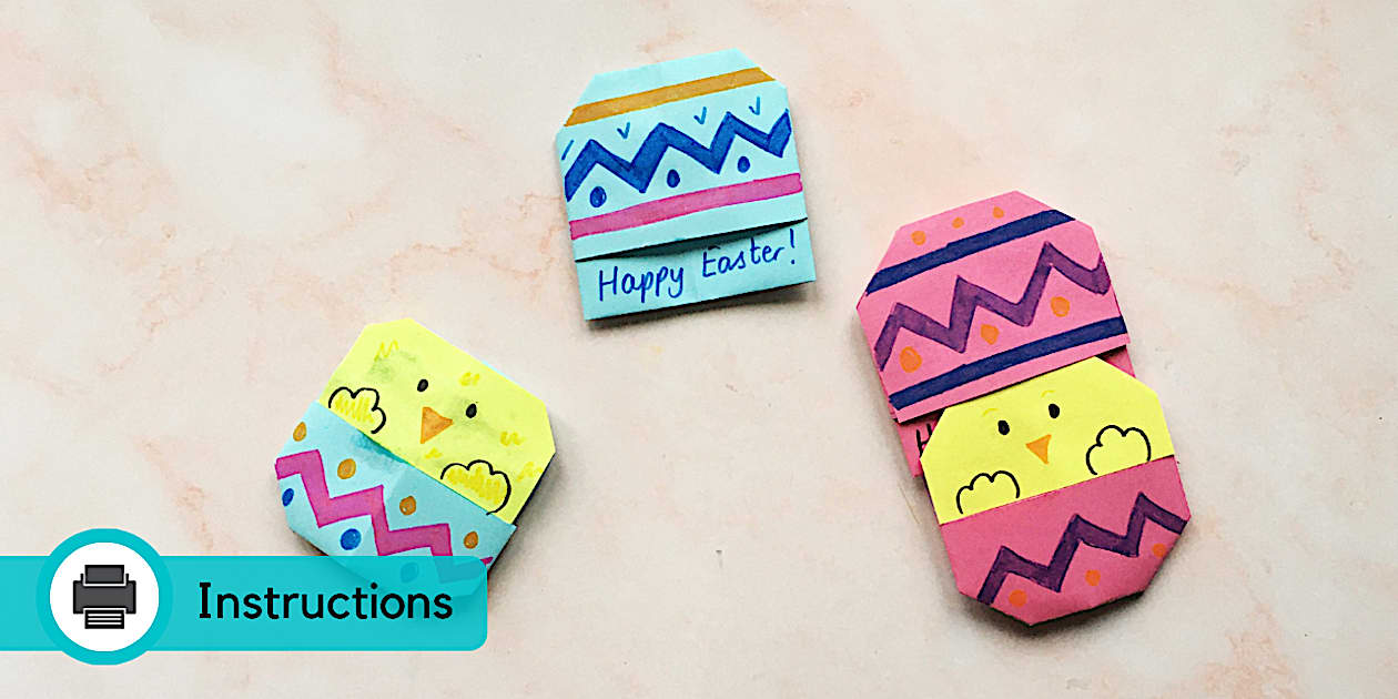 Origami Easter Egg and Chick - Easter Crafts (teacher made)