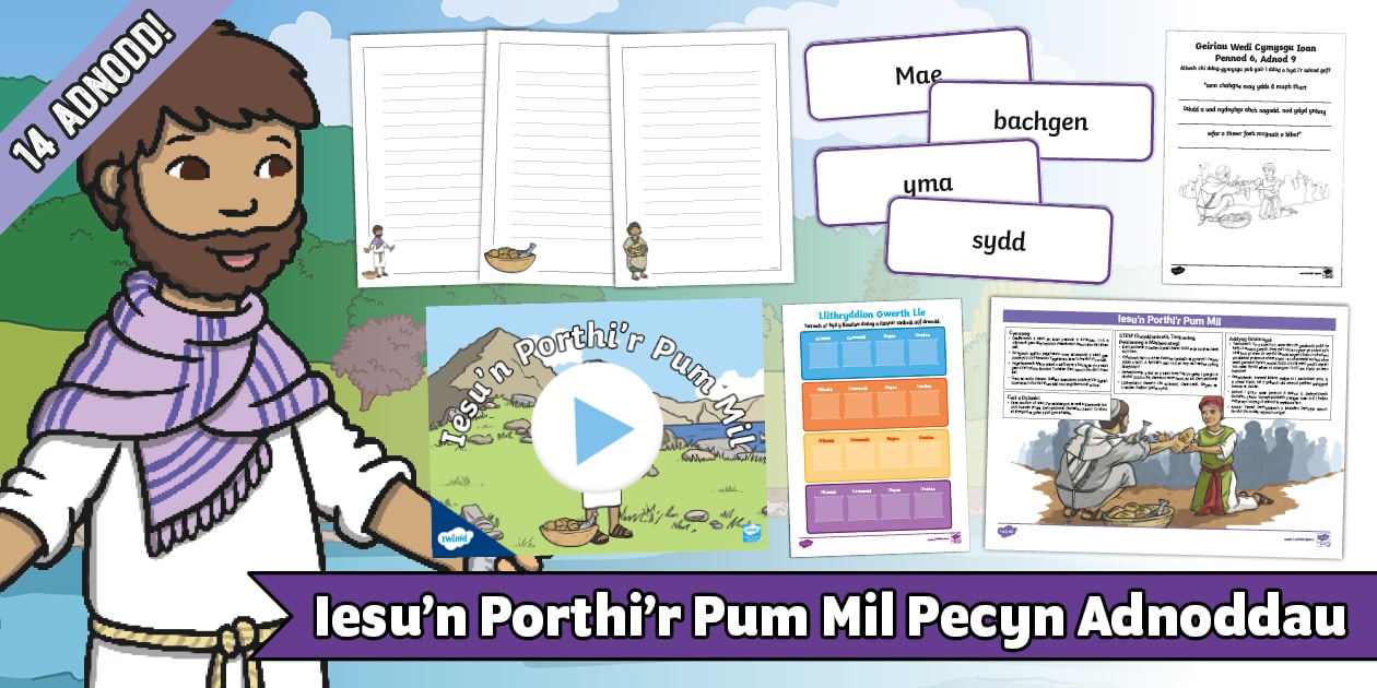 Iesu'n Porthi'r Pum Mil Pecyn Adnoddau (teacher made)