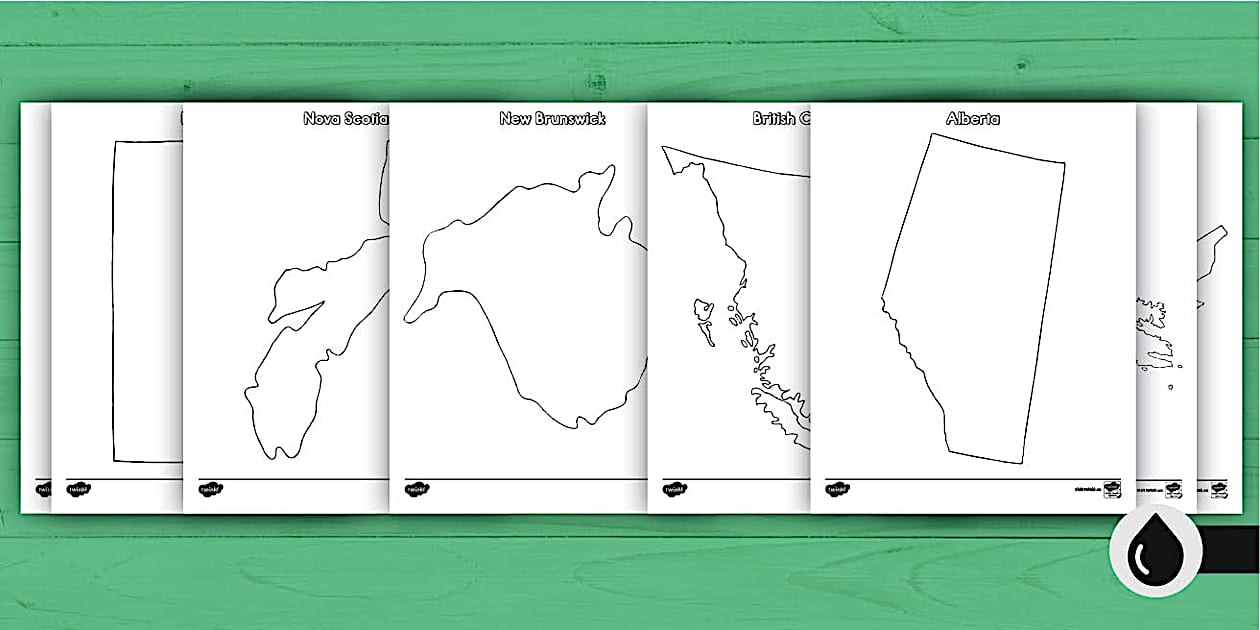 Outline Maps of Canada's Provinces/Territories Activity Pack