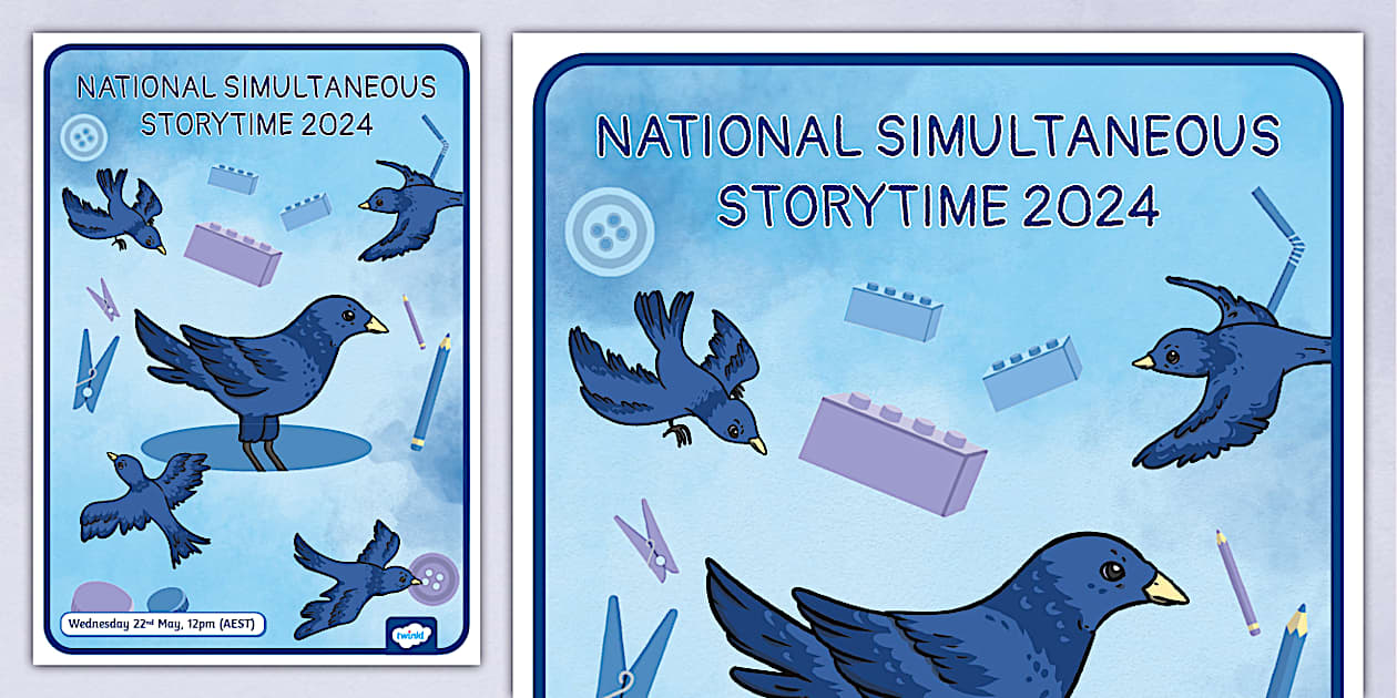National Simultaneous Storytime Poster - Bowerbird Blues