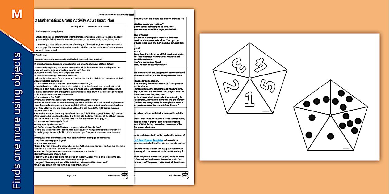 EYFS Maths One More Farm Friend Group Activity Planning Pack