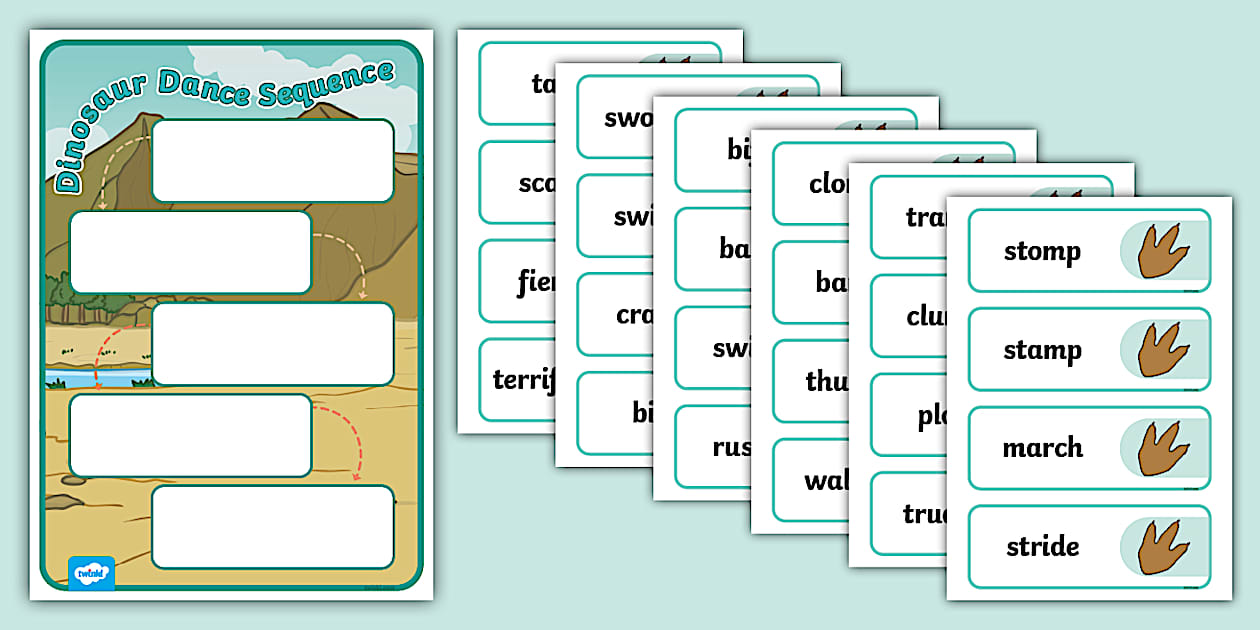 Dinosaur Dance Sequence (teacher made) - Twinkl