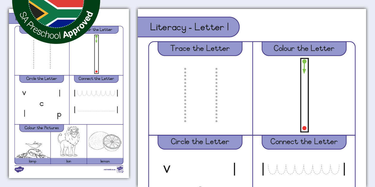 Preschool: Literacy: Letter l Worksheet (teacher made)