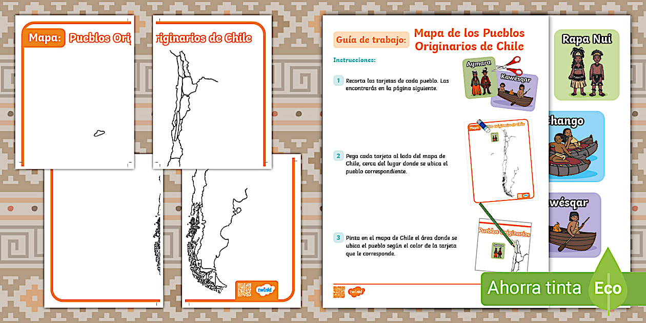 Guía de Trabajo Mapa de los Pueblos Originarios - Twinkl