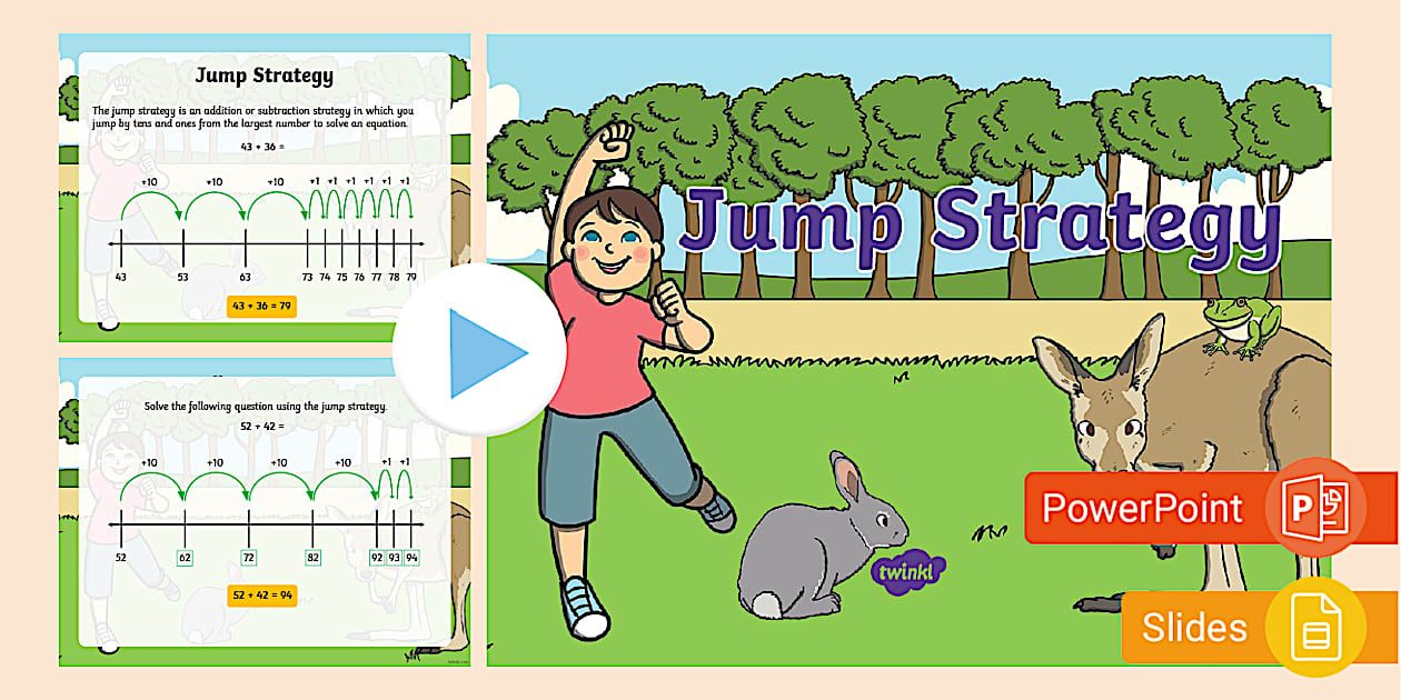 Jump Strategy - Maths PowerPoint | Twinkl Teaching Resource