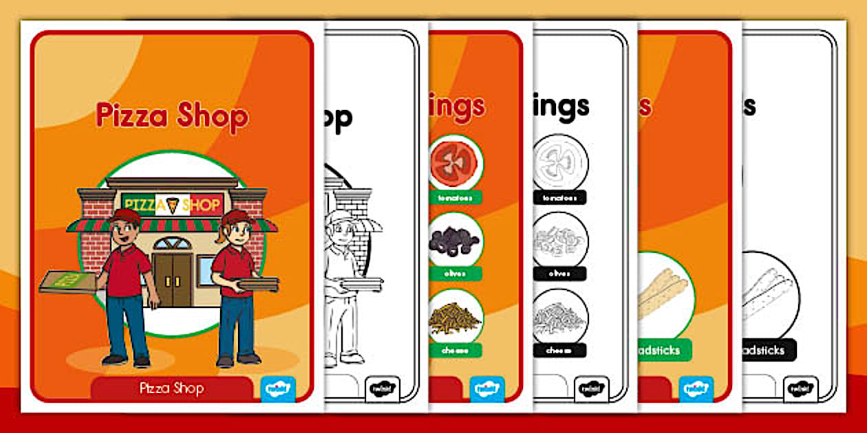 Pizza Shop Dramatic Play Posters